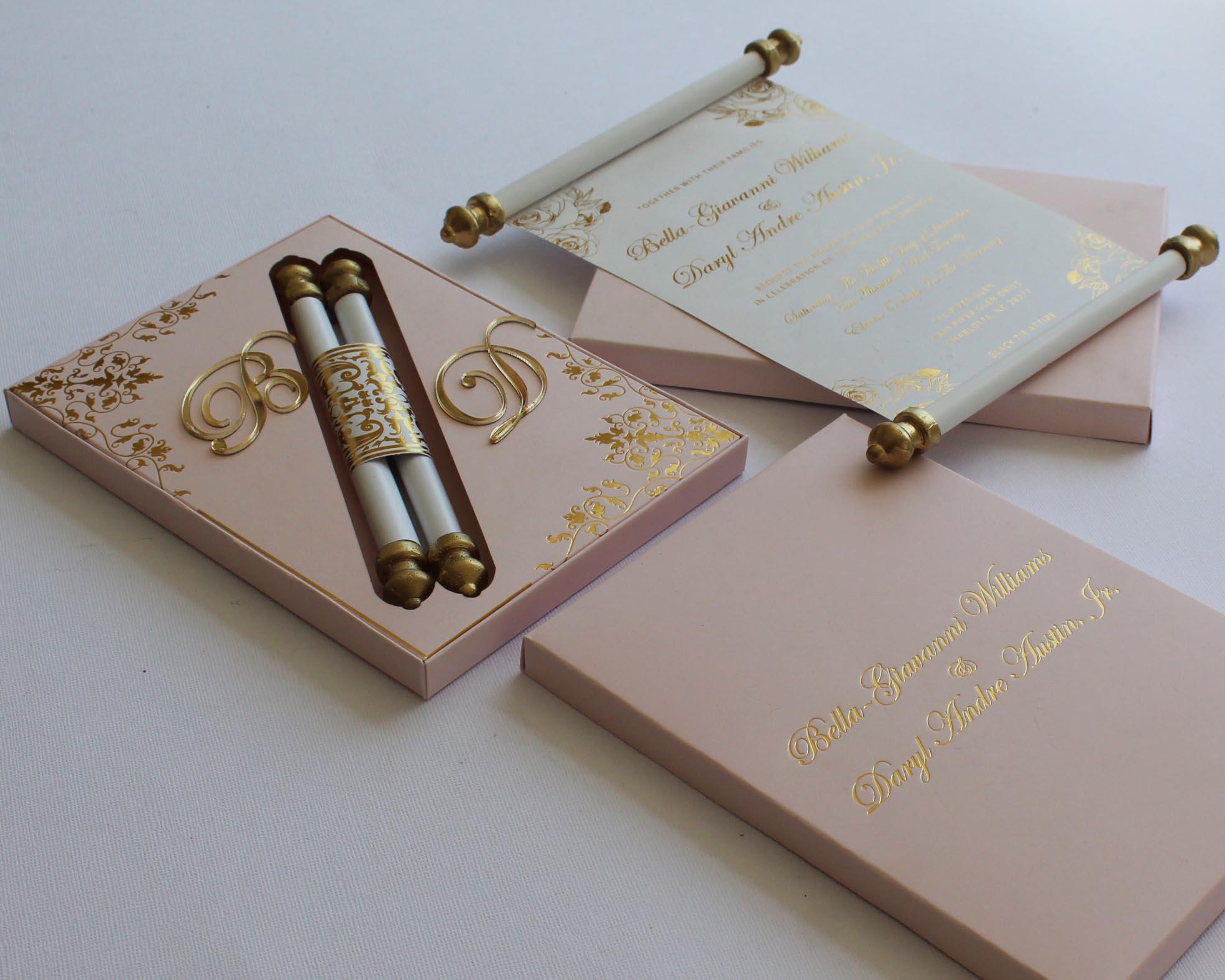 Customize Scroll Wedding Invitations, Luxury Wedding Invitation With ... Customize Scroll Wedding Invitations, Luxury Wedding Invitation With ...