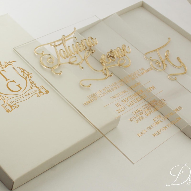 Transparent Wedding Invitation - Etsy