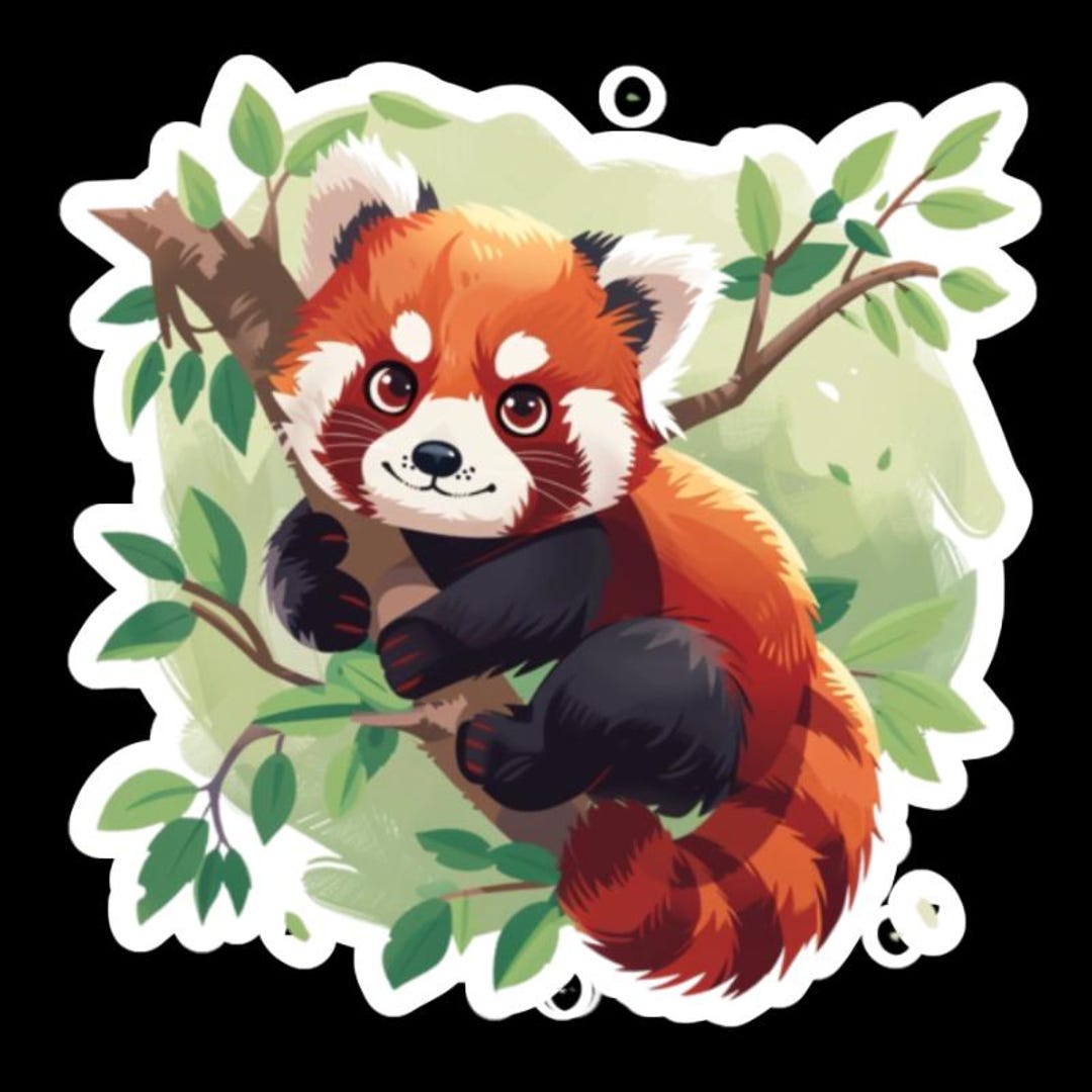 Cute Red Panda Sticker - Etsy