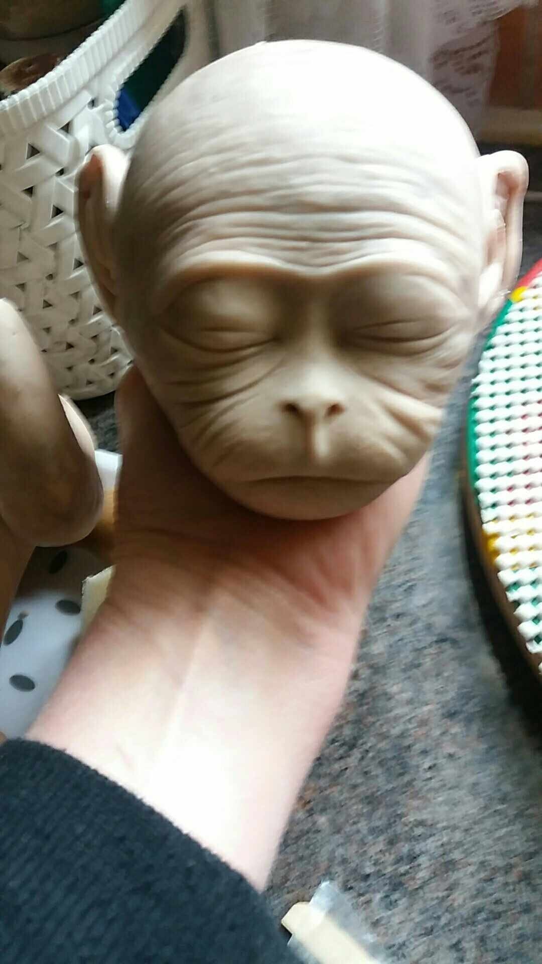 Full Body Baby Macaque Monkey Sculpt Very Realistic Full Reproduction ...