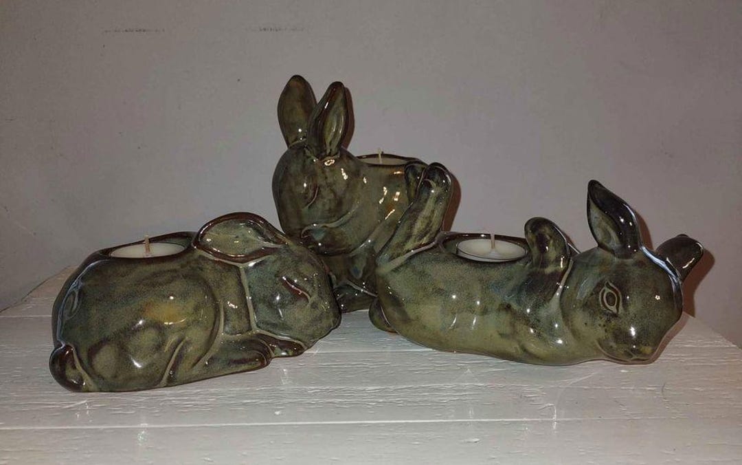 New Partylite Bunny Rabbit Trio Candle Holders, in Box - Etsy