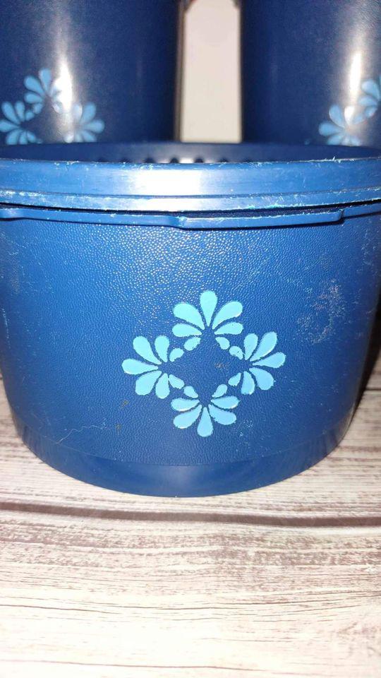 Tupperware Navy Blue Nesting Canisters With Lids. Set of 3 - Etsy