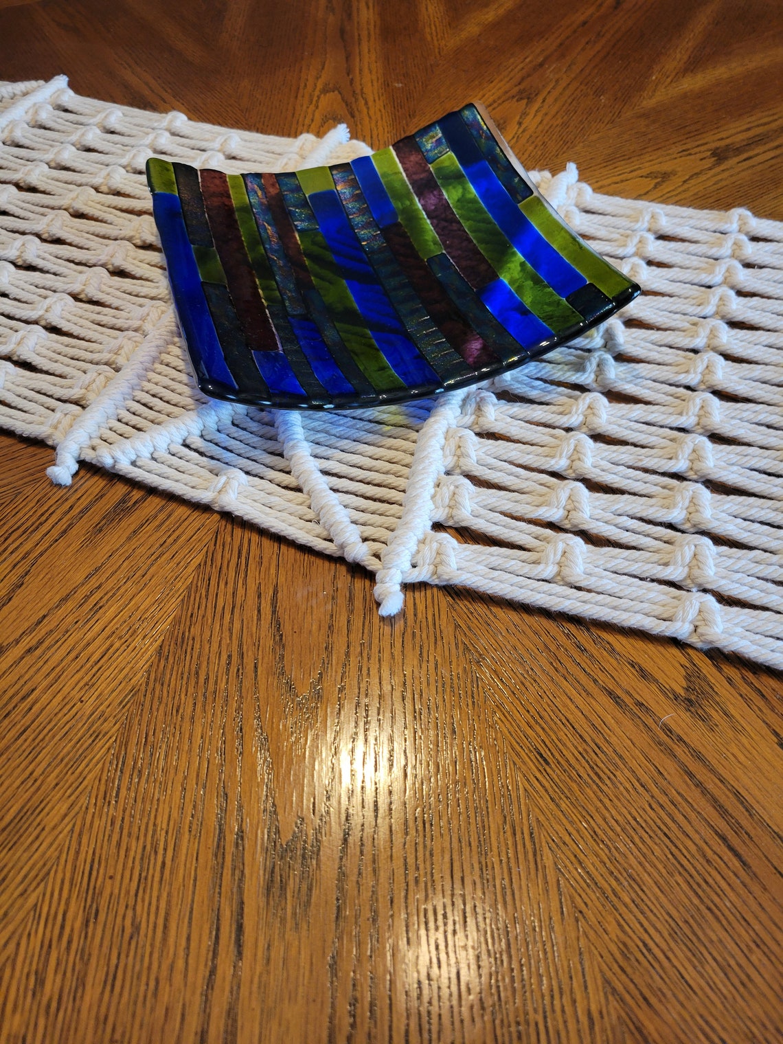 Multi Colored Glass Plate - Etsy