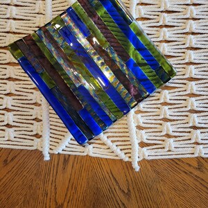 Multi Colored Glass Plate - Etsy