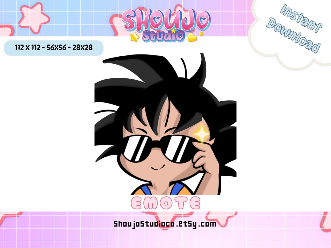 Goku Saiyan EZ DBZ Emote for Twitch, Youtube, Discord Emote Channel ...