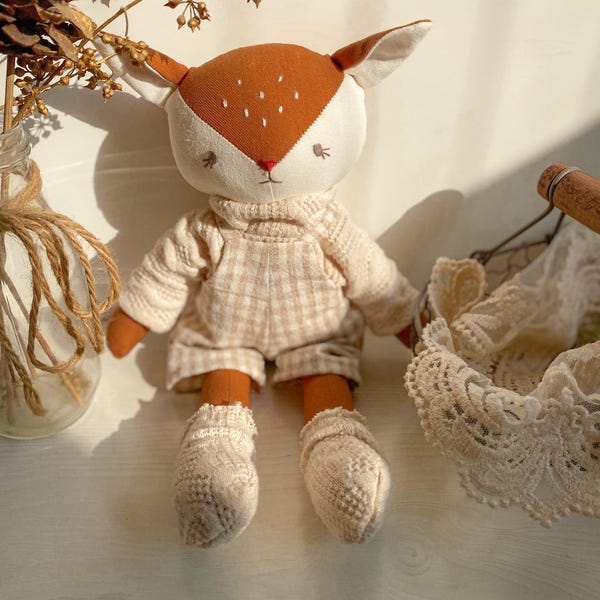 Linen Stuffed Animal - Etsy