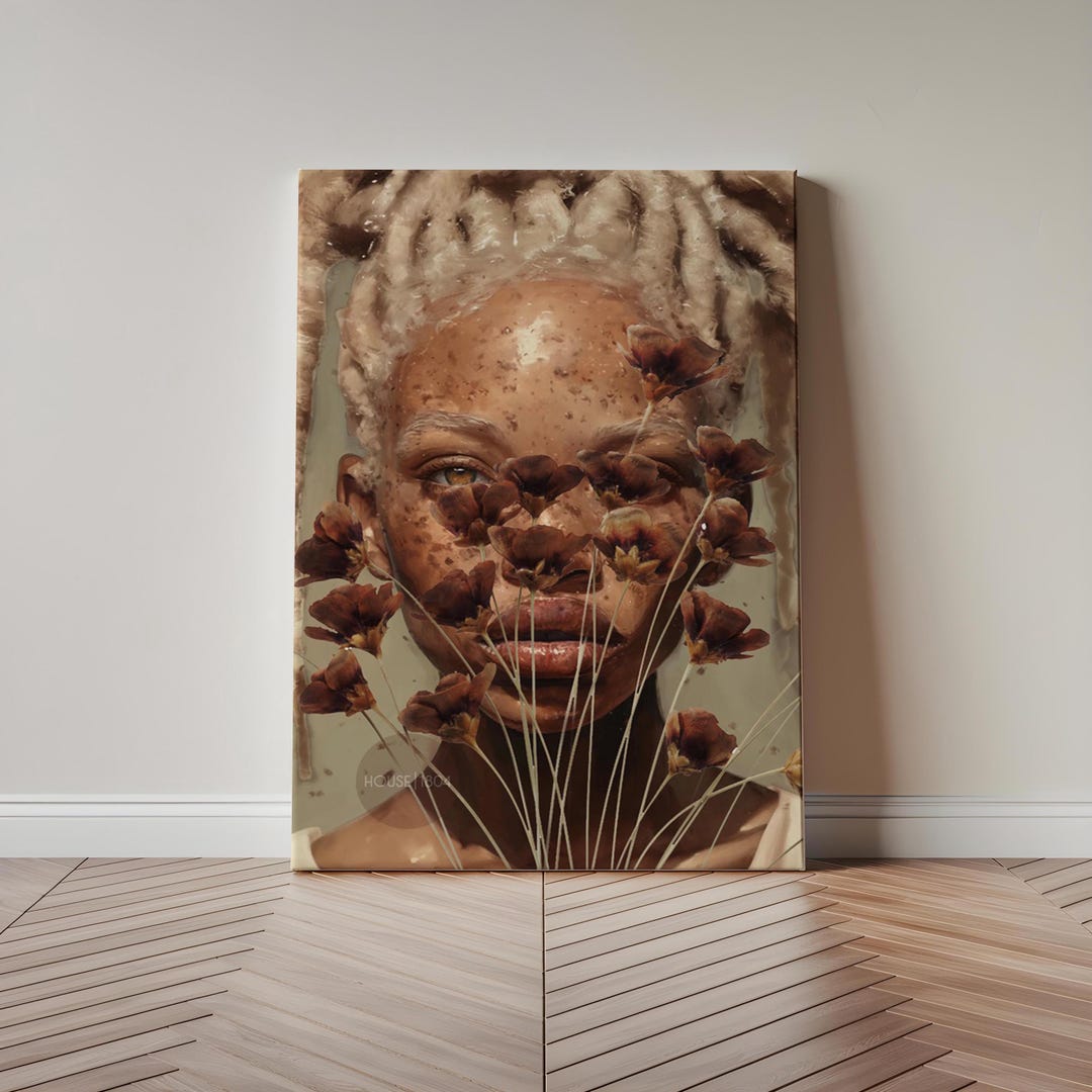 Black Woman Locs Artwork: Modern African American Print - Etsy