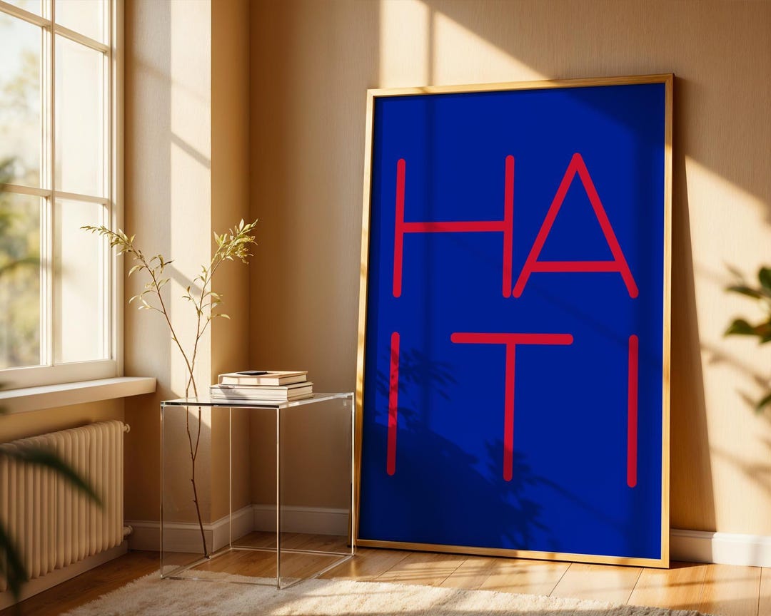 Haiti Art Print: Minimalist Haitian Creole Wall Art - Etsy