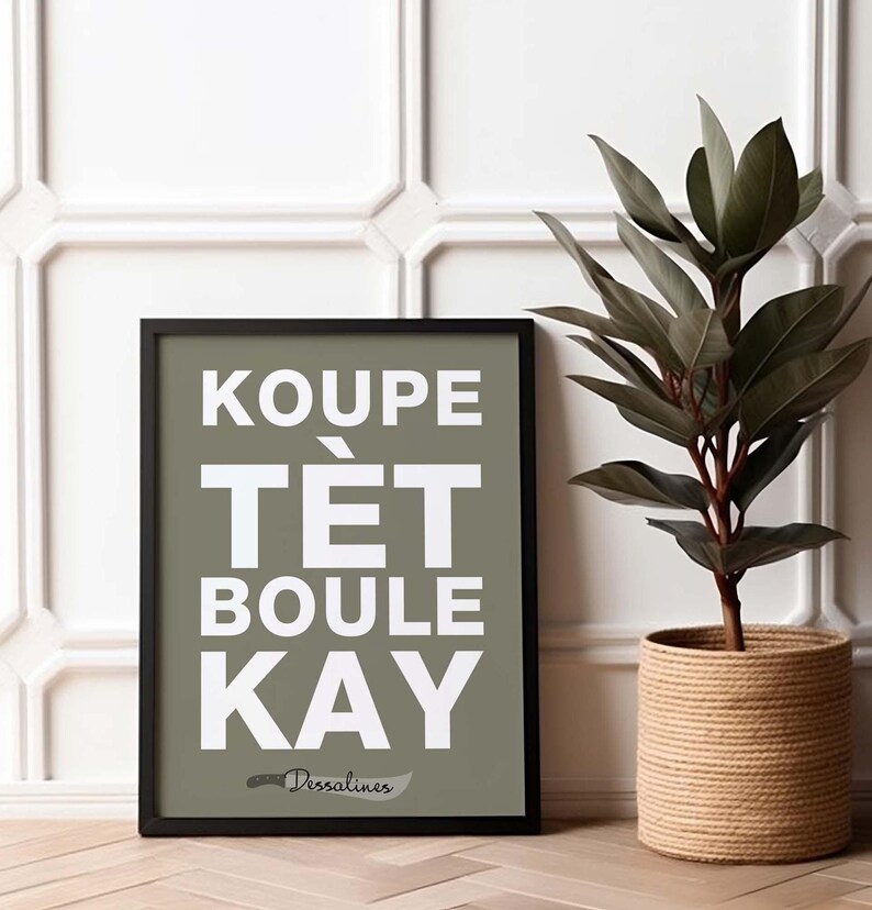 Koupe Tet Boule Kay, Haitian Art Print, Haitian Revolution Art, Haiti ...