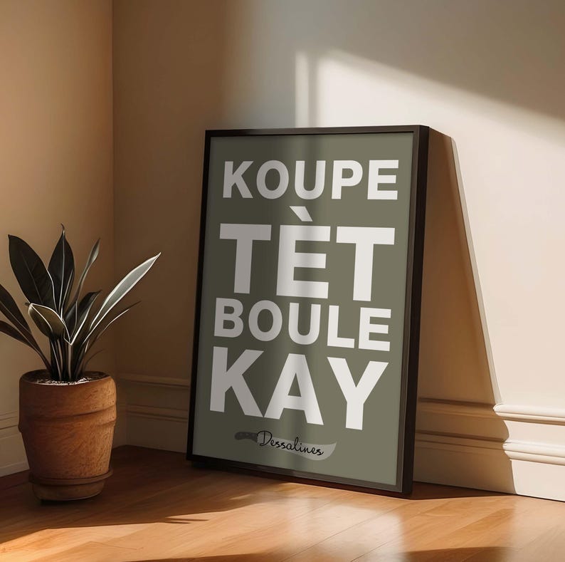 Koupe Tet Boule Kay, Haitian Art Print, Haitian Revolution Art, Haiti ...