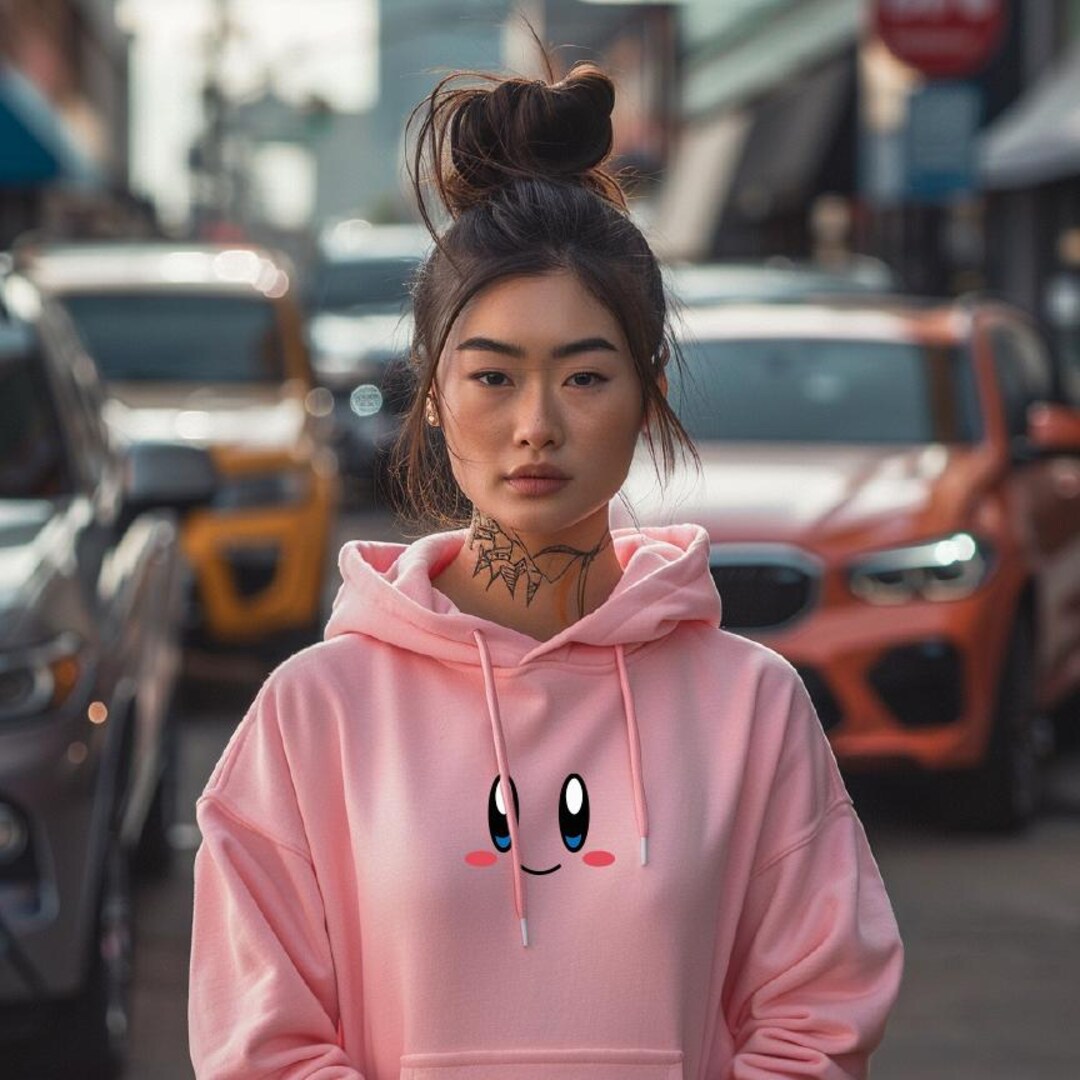 Kirby Face Hoodie Embroidery Version 1 - Etsy