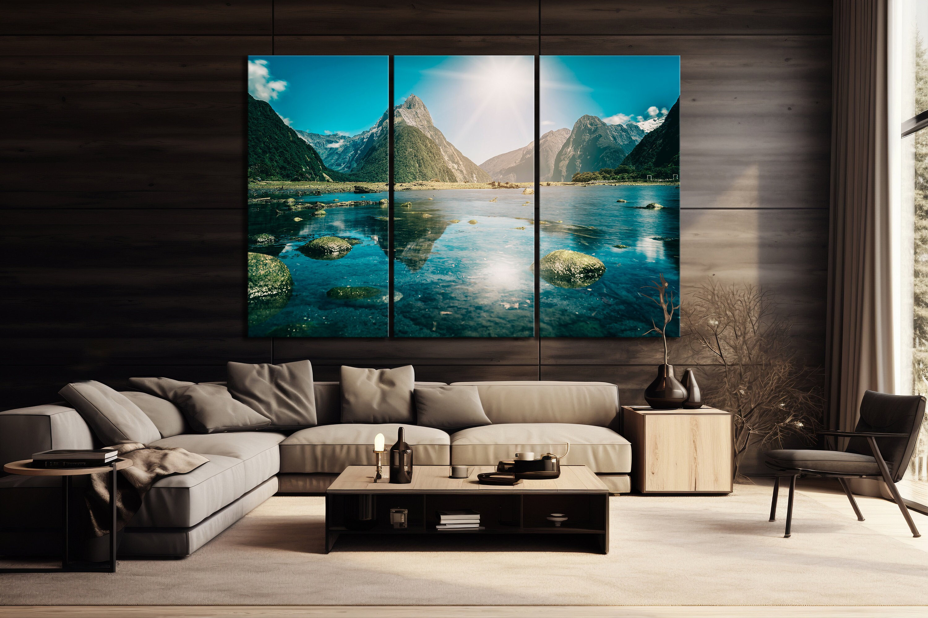 Inspirational Mountain Poster Print Canvas Large Wall Decor Landscape ...