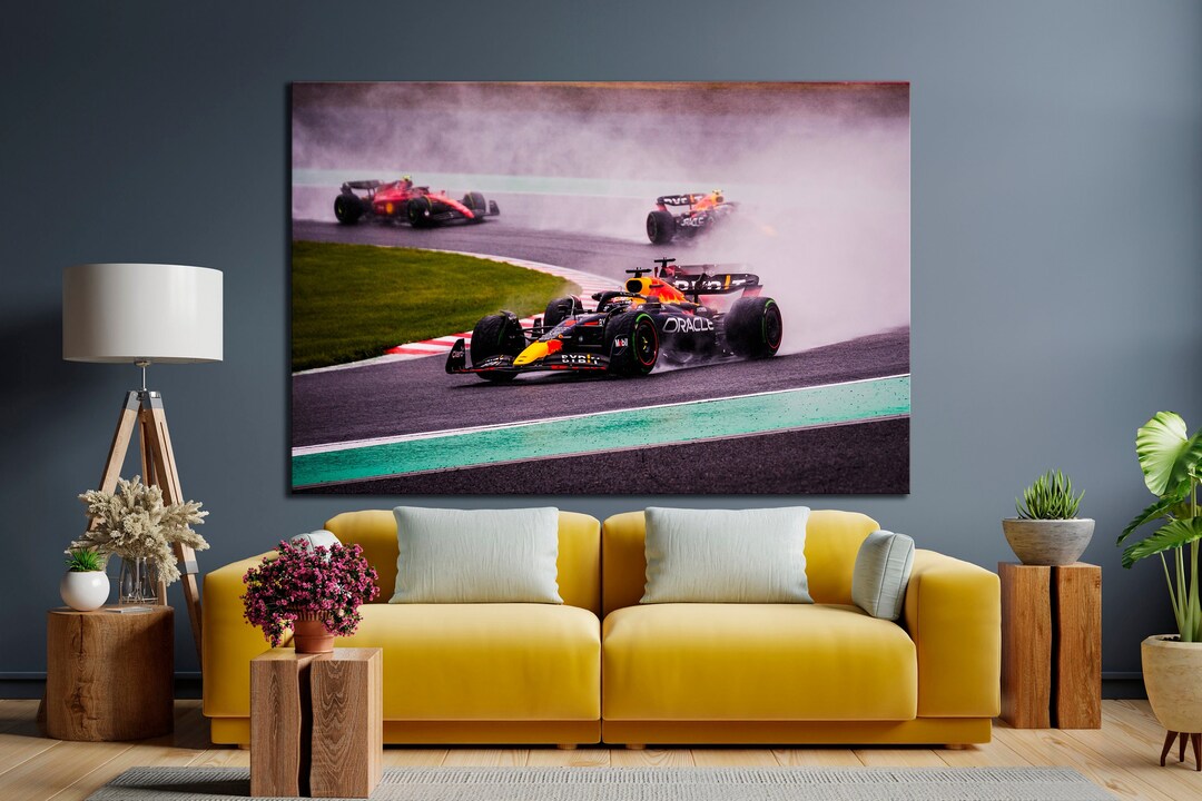 Racing Car Wall Art Formula 1 Print Mancave Wall Art Sport Car Canvas ...