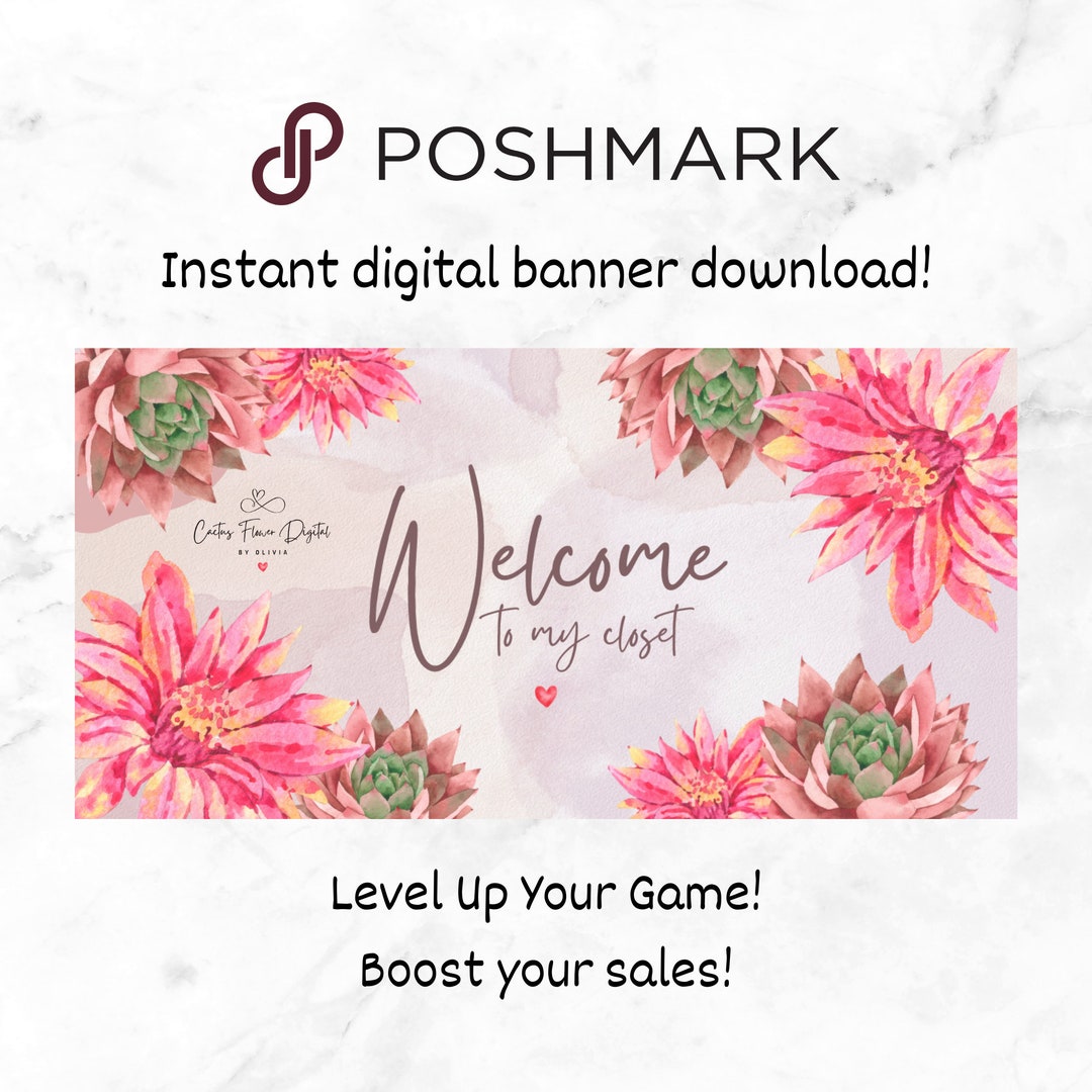 Poshmark Banner, Digital Download, Welcome to My Closet, Poshmark ...