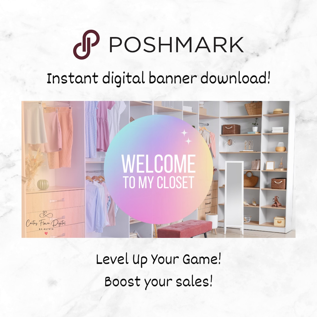 Poshmark Banner, Digital Download, Welcome to My Closet, Poshmark ...
