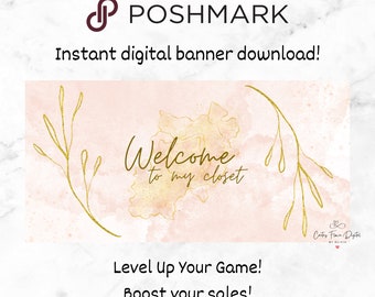 Poshmark Banner, Digital Download, Welcome to My Closet, Poshmark ...