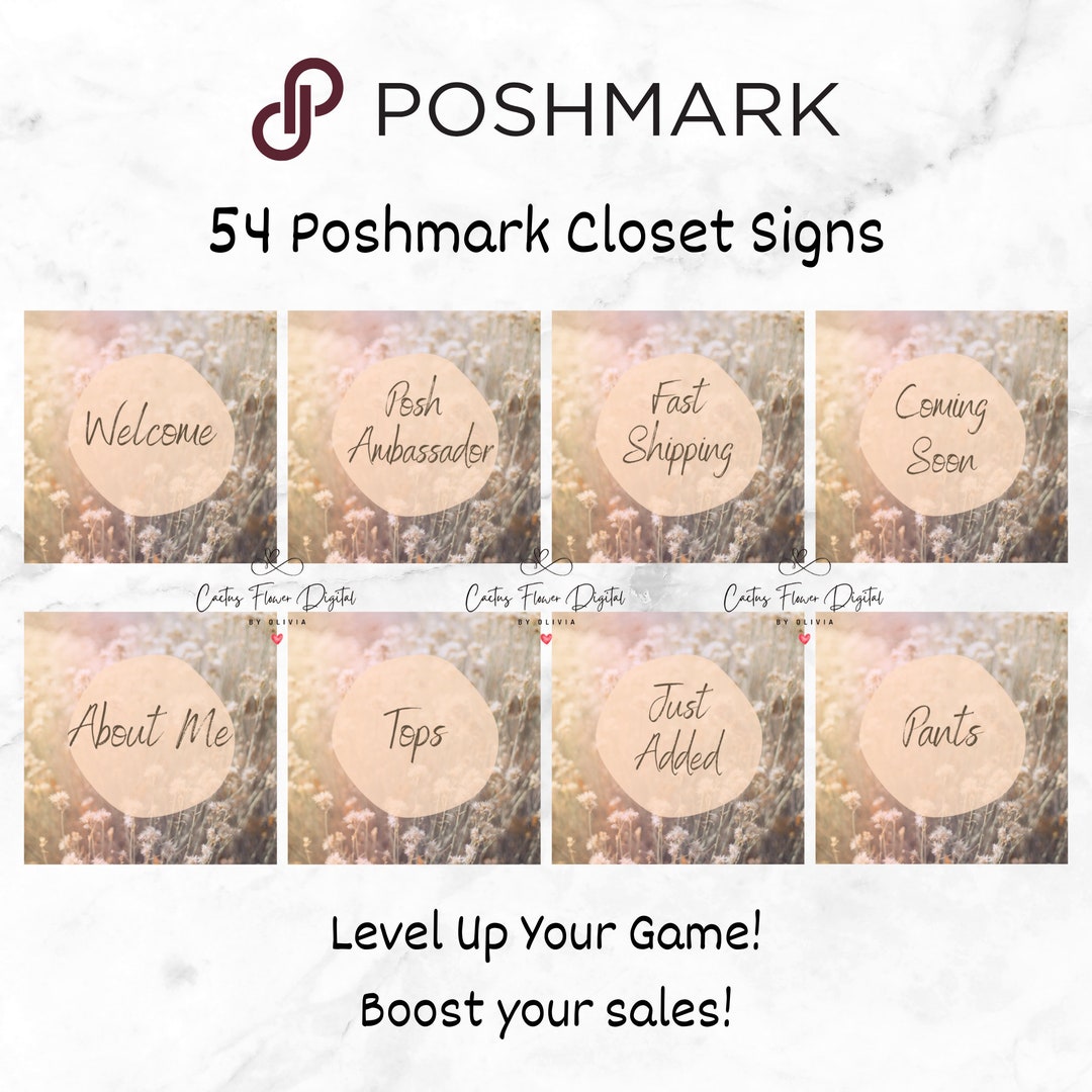 Poshmark Closet Signs, Sunset Aesthetic, Poshmark Closet Divider ...