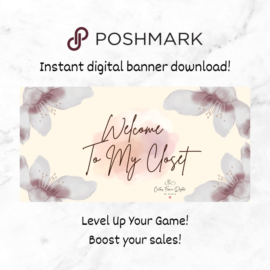 Poshmark Banner, Digital Download, Welcome to My Closet, Poshmark ...