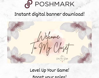 Poshmark Banner, Digital Download, Welcome to My Closet, Poshmark ...