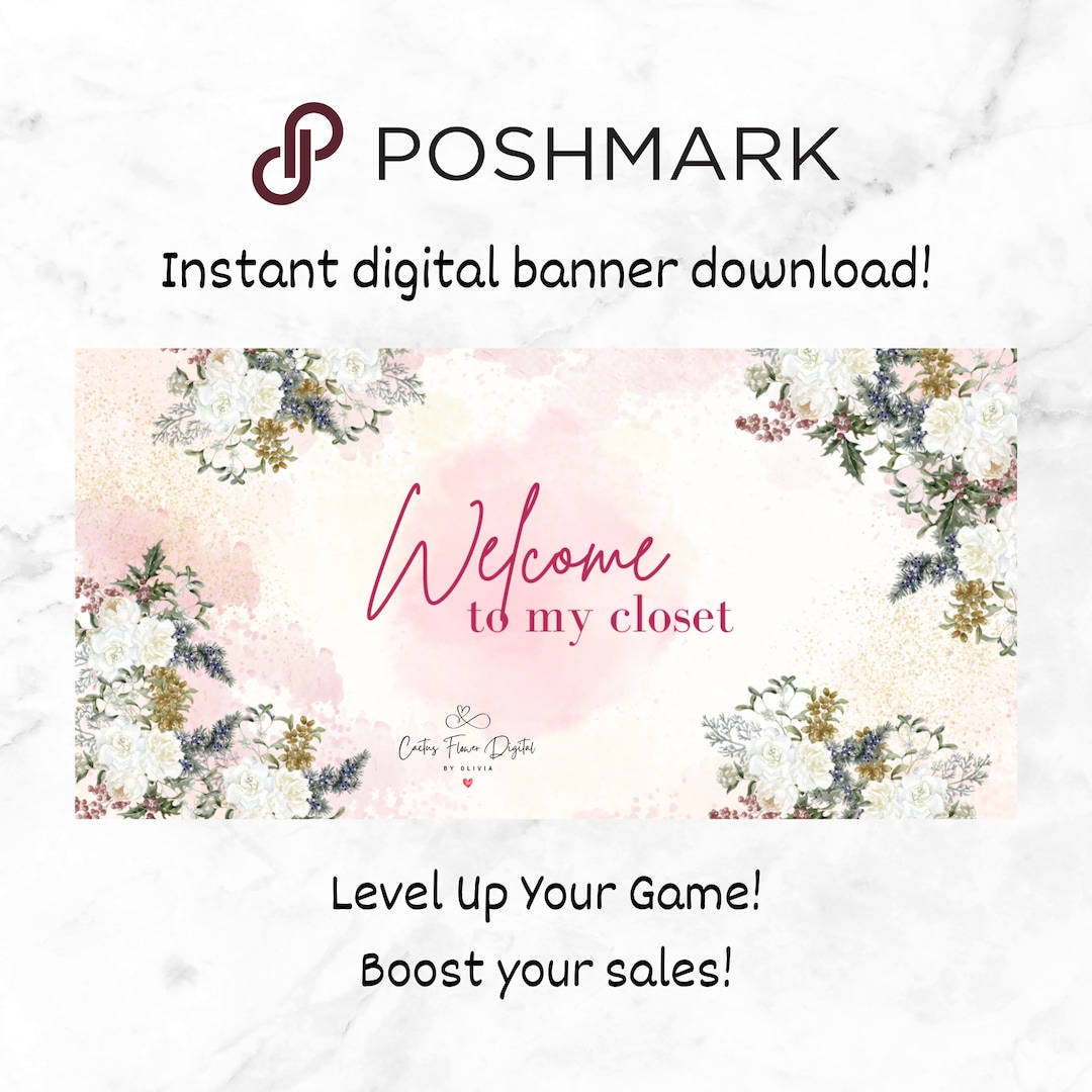 Poshmark Banner, Digital Download, Welcome to My Closet, Poshmark ...
