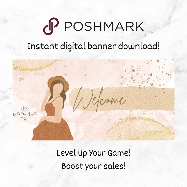 Poshmark Banner, Digital Download, Welcome to My Closet, Poshmark Seller, Poshmark Template ...