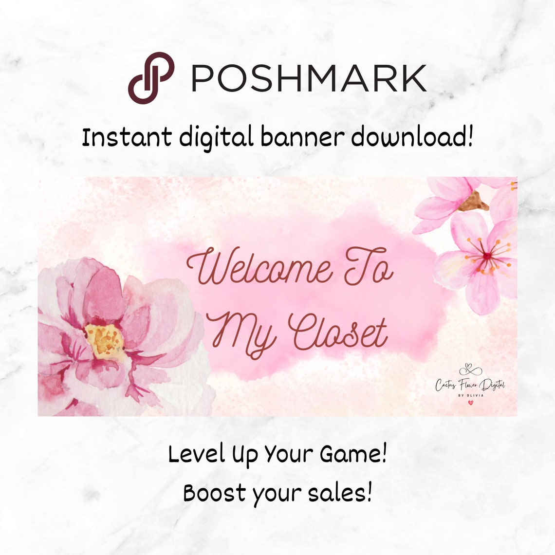Poshmark Banner, Digital Download, Welcome to My Closet, Poshmark ...