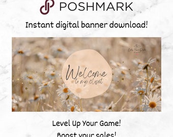 Poshmark Banner, Digital Download, Welcome to My Closet, Poshmark ...