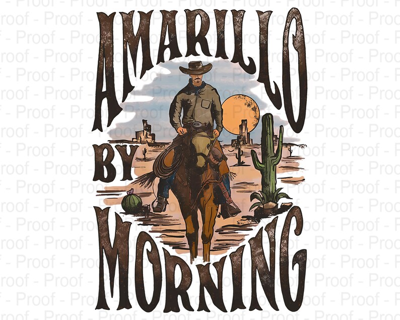 Amarillo by Morning Sublimation Design PNG Digital Download Printable ...