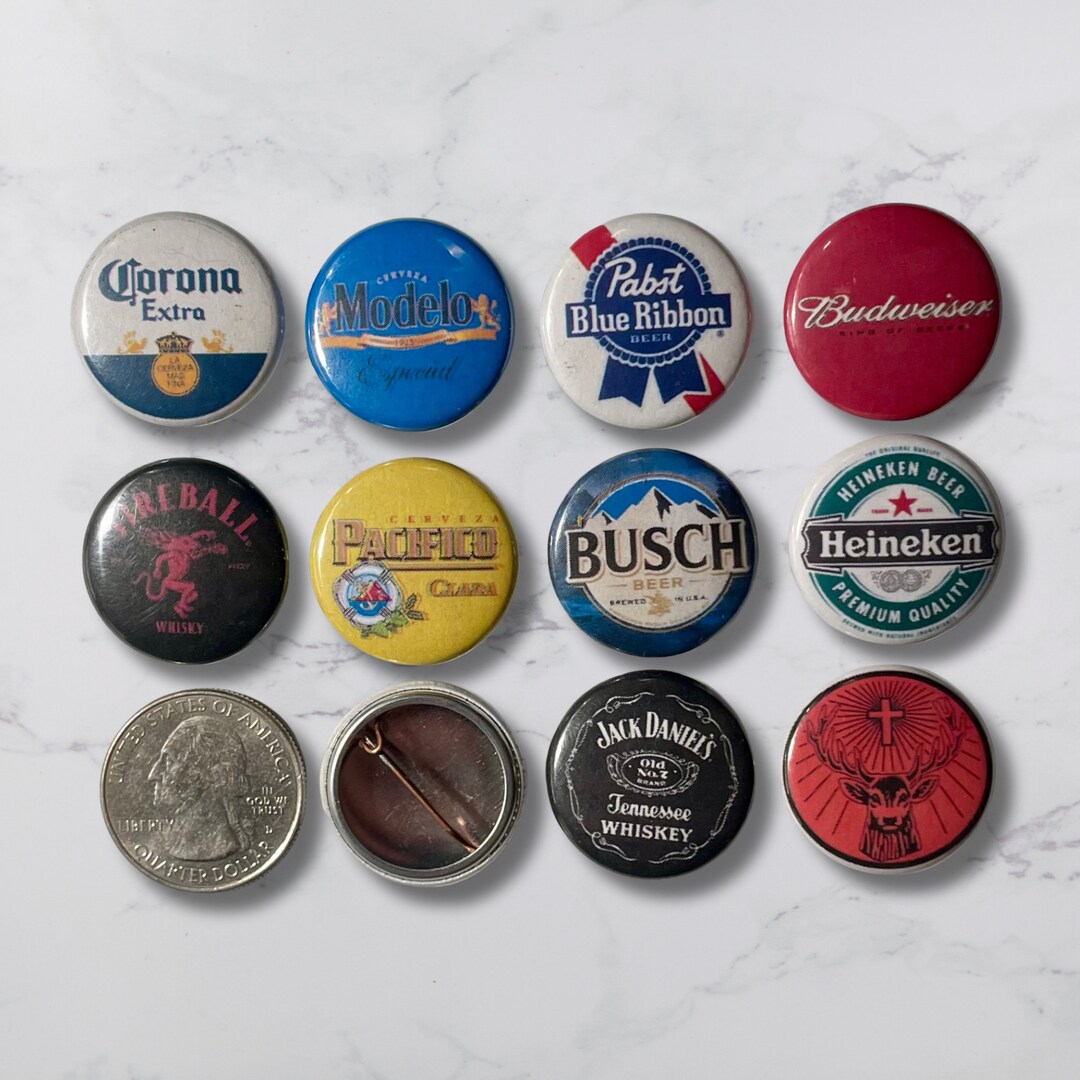 Beer Pins 1" Pinback Buttons - Etsy New Zealand