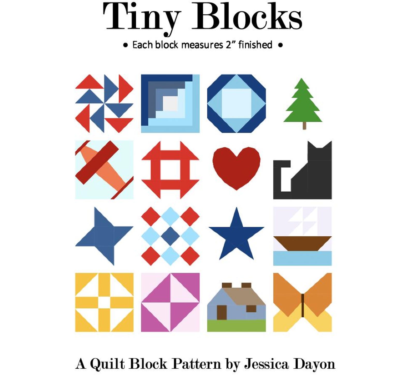 Tiny Blocks 2" FPP Quilt Block Pattern, Foundation Paper Piecing, Star ...