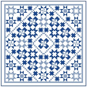 Starry Magic Quilt Pattern, Star Quilt, Sampler Quilt, Christmas Quilt ...