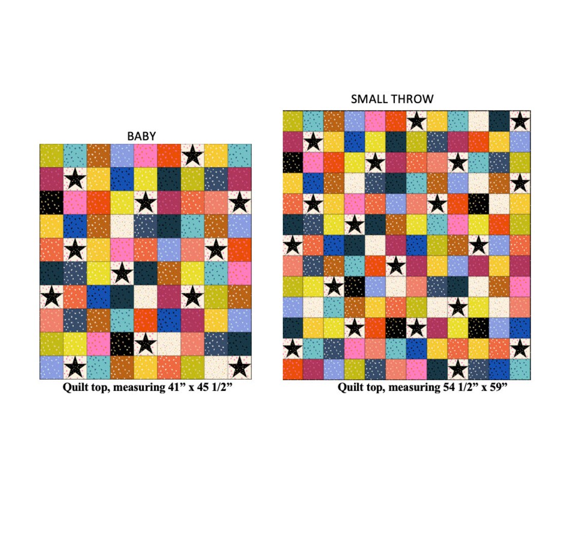 Nighttime Sky Quilt Pattern, Star Quilt Pattern, Patchwork Squares ...
