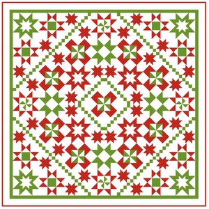 Starry Magic Quilt Pattern, Star Quilt, Sampler Quilt, Christmas Quilt ...
