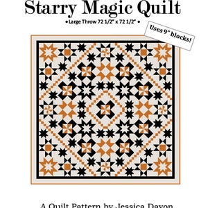 Starry Magic Quilt Pattern, Star Quilt, Sampler Quilt, Christmas Quilt ...