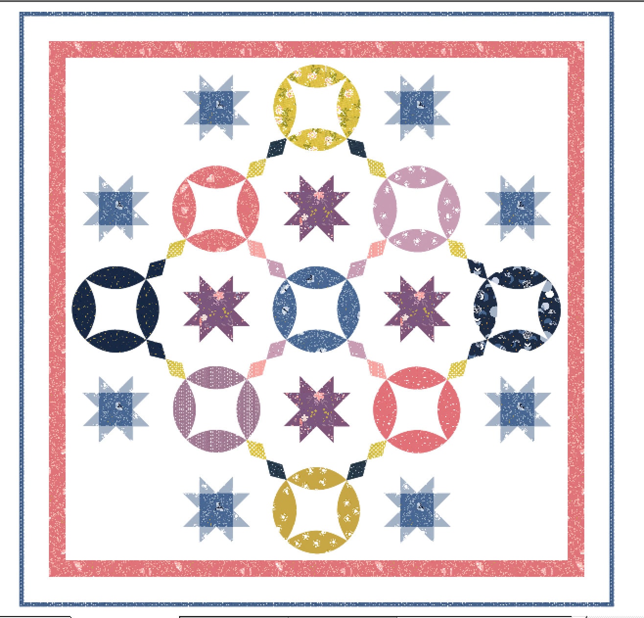 Orbit Quilt Pattern, Star Quilt, Appliqué Cabin Quilt, Throw Quilt ...