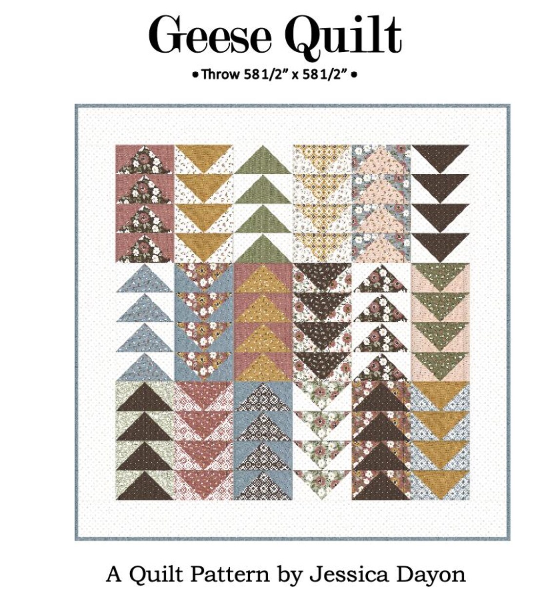 Flying Geese Quilt Pattern, Layer Cake Quilt, Geese Quilt, Precut Quilt ...