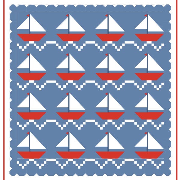 Ocean Wave Quilt Pattern - Etsy
