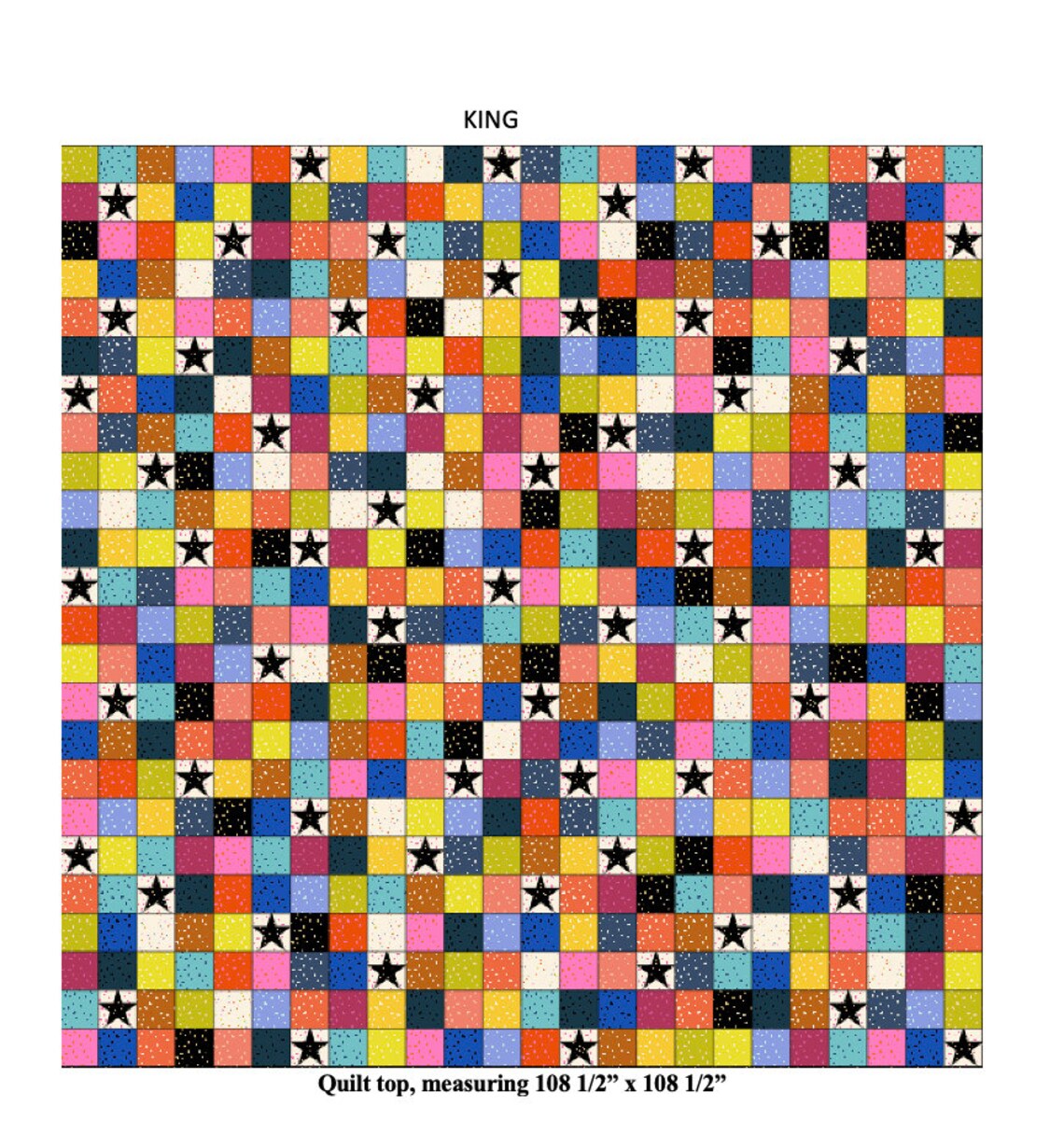 Nighttime Sky Quilt Pattern, Star Quilt Pattern, Patchwork Squares ...