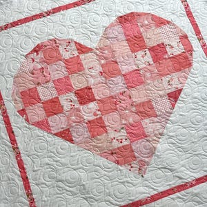 Lovey Quilt Pattern, Heart Quilt Pattern, FPP Heart Quilt, Baby Quilt ...