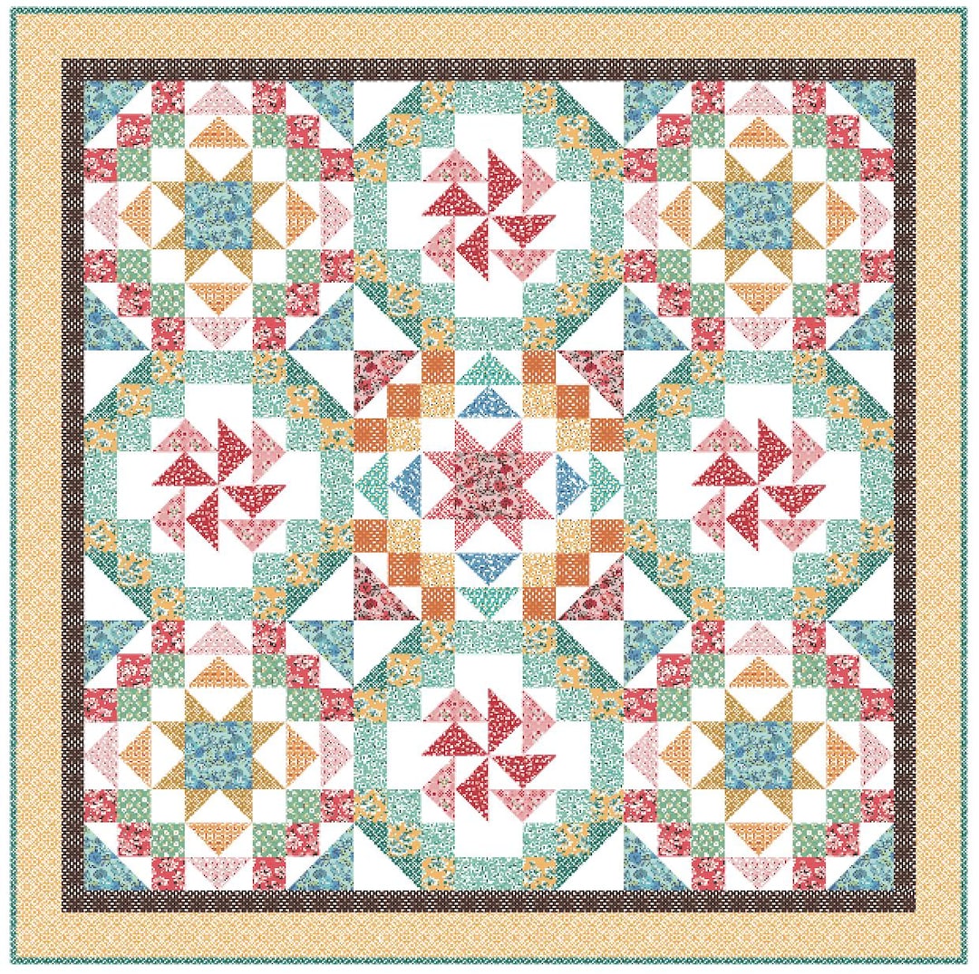 Happy Go Lucky Quilt Pattern, Fat Quarter Quilt, Star Quilt, Flying ...