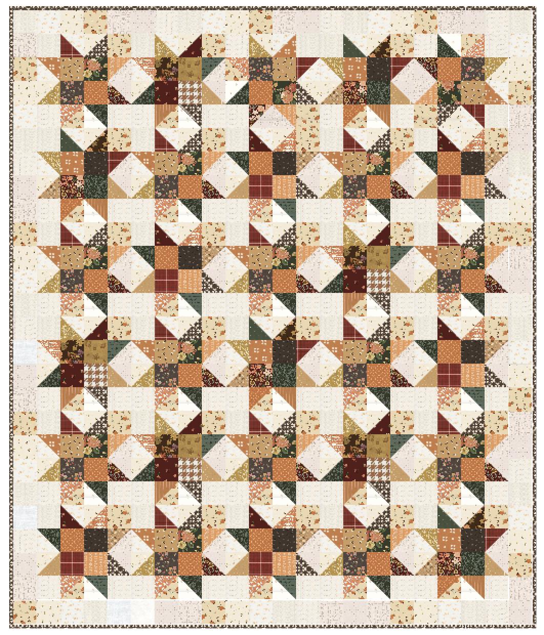 Starlight Quilt Pattern, Scrappy Star Quilt Pattern, Fat Quarter Quilt ...