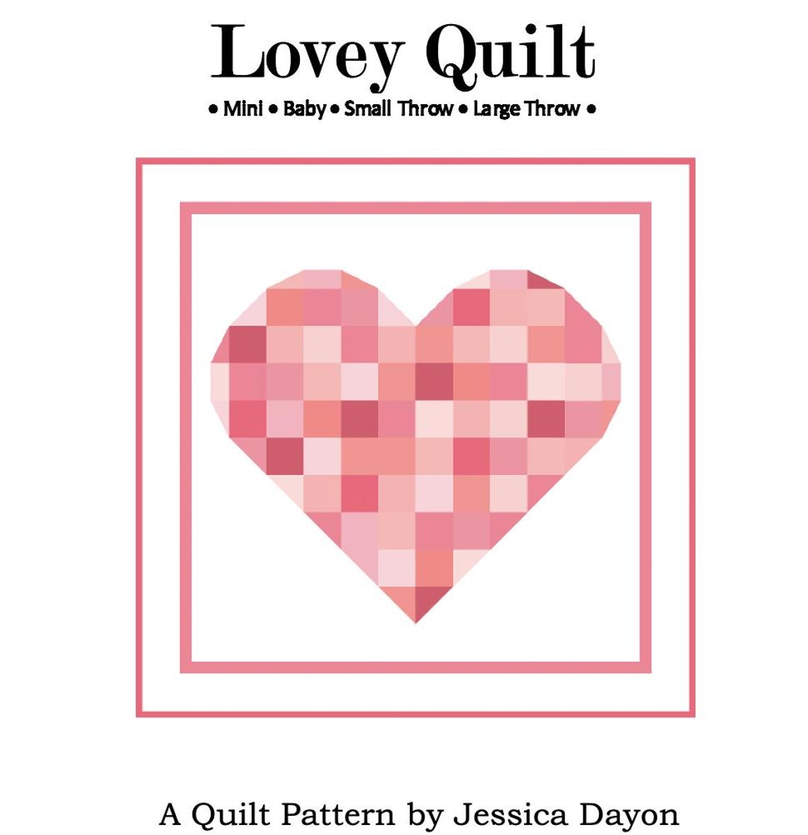 Lovey Quilt Pattern, Heart Quilt Pattern, FPP Heart Quilt, Baby Quilt ...