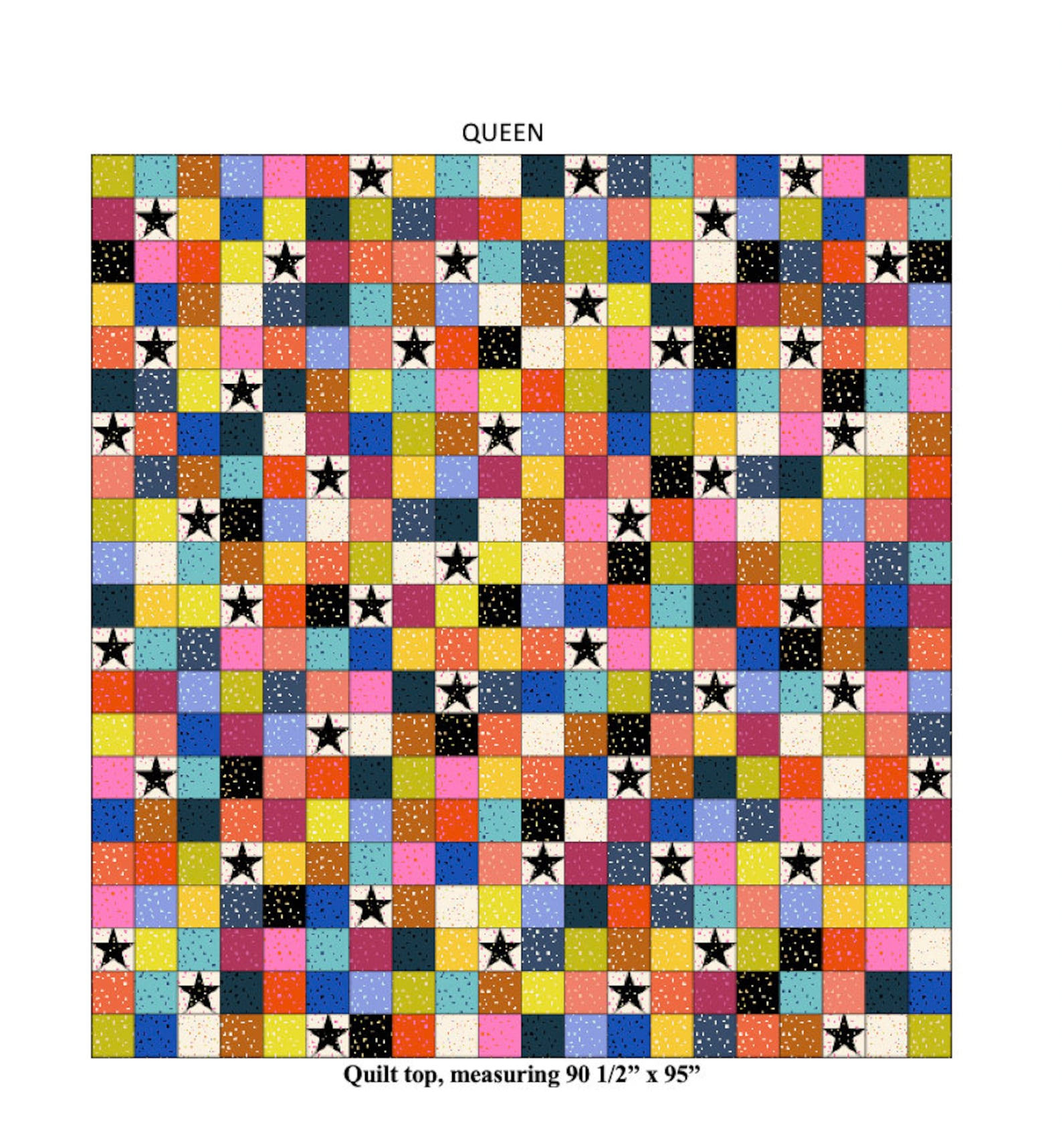 Nighttime Sky Quilt Pattern, Star Quilt Pattern, Patchwork Squares ...