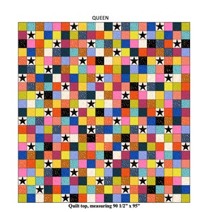 Nighttime Sky Quilt Pattern, Star Quilt Pattern, Patchwork Squares ...