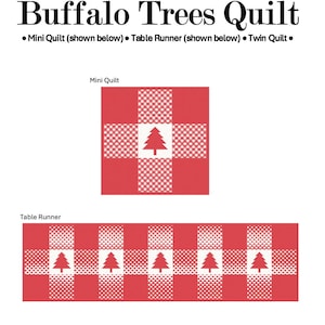Buffalo Trees Quilt Pattern, Buffalo Plaid Quilt, Christmas Quilt, Tree Quilt Pattern, Winter ...