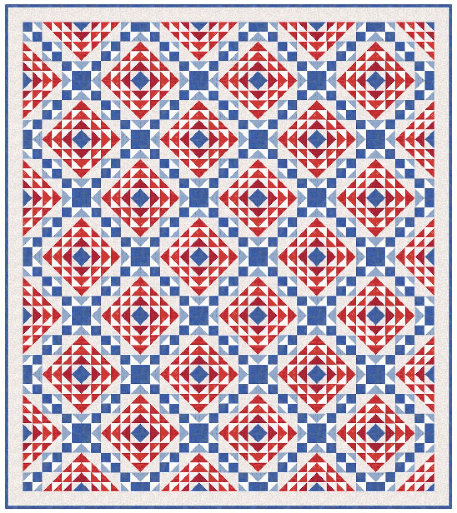 Scrappy Shining Stars Quilt Pattern, Chain Quilt, Star Quilt, Fat ...
