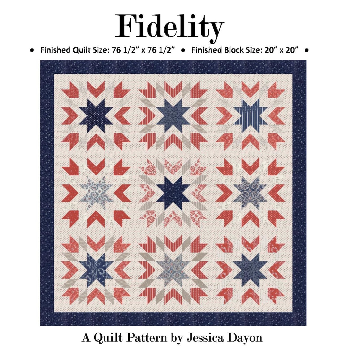 The Fidelity Quilt Pattern, Patriotic Quilt, Star Quilt, Precut Quilt ...
