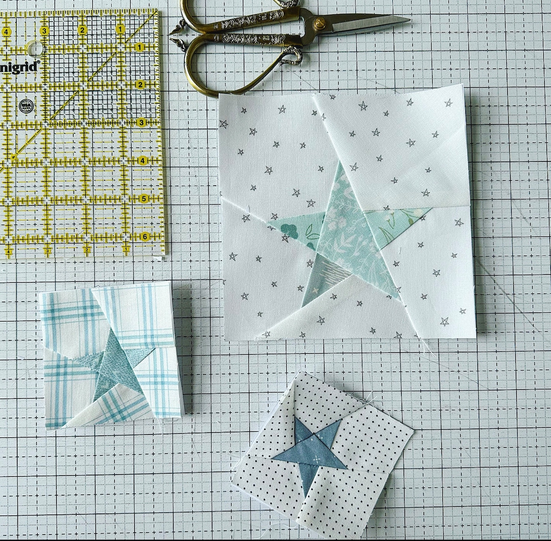 Twinkling Star FPP Quilt Block Pattern, Foundation Paper Piecing Star ...