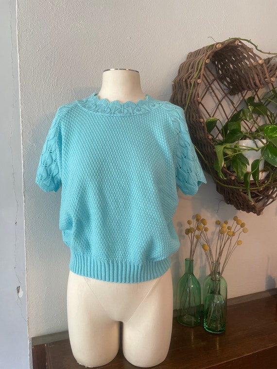 Vintage Robins Egg Blue Haband Sweater Blouse Size Medium | Etsy