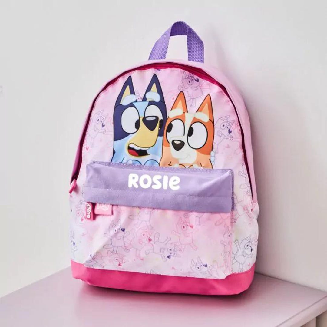 Personalized Pink Bluey & Bingo Backpack, Custom Toddler Backpacks ...